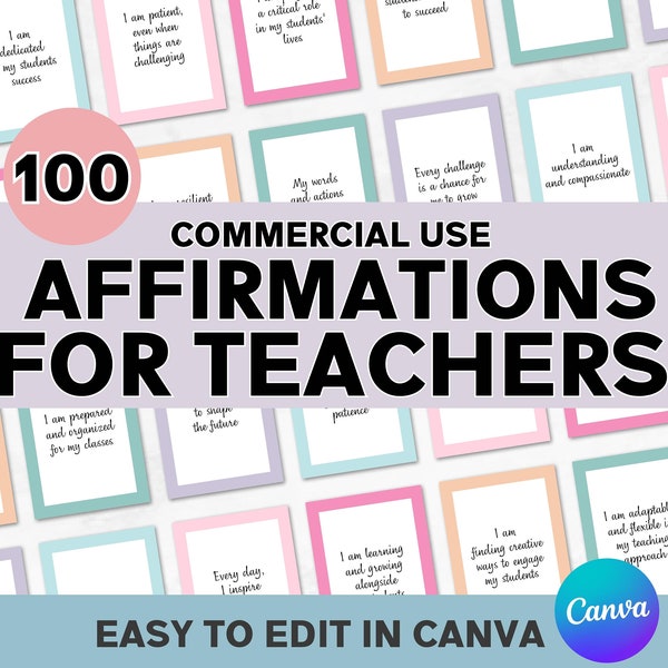 Teacher Affirmation Printable - Etsy