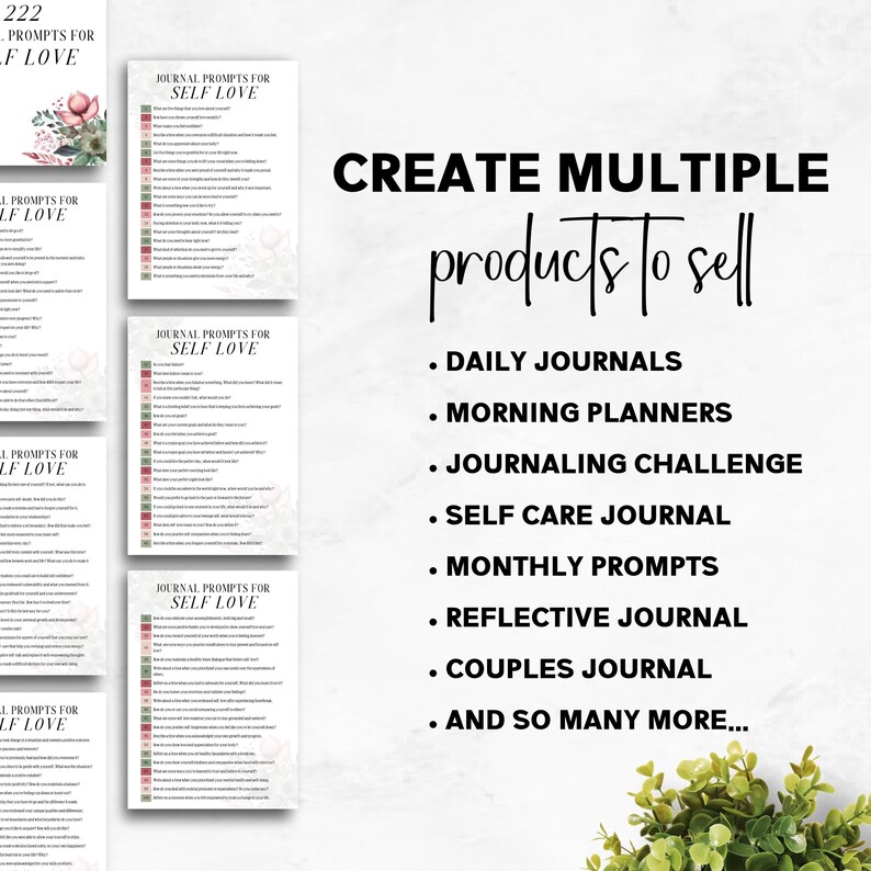 Journal Prompts for Self Love Canva Template Journal Prompts Digital ...