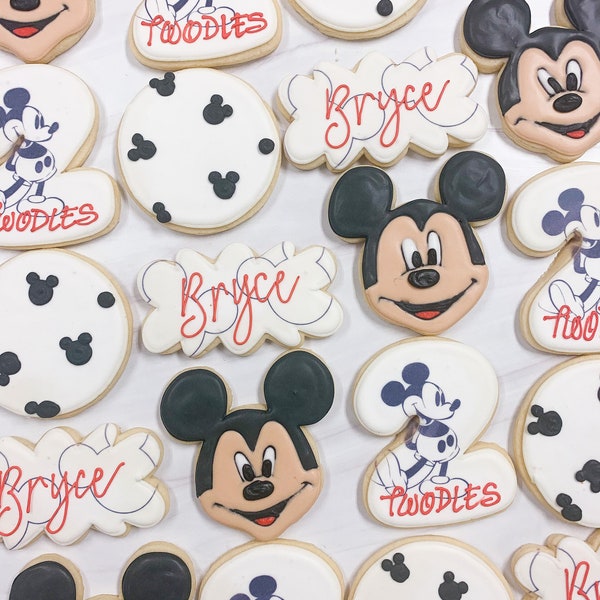 Mickey Mouse Cookies - Etsy