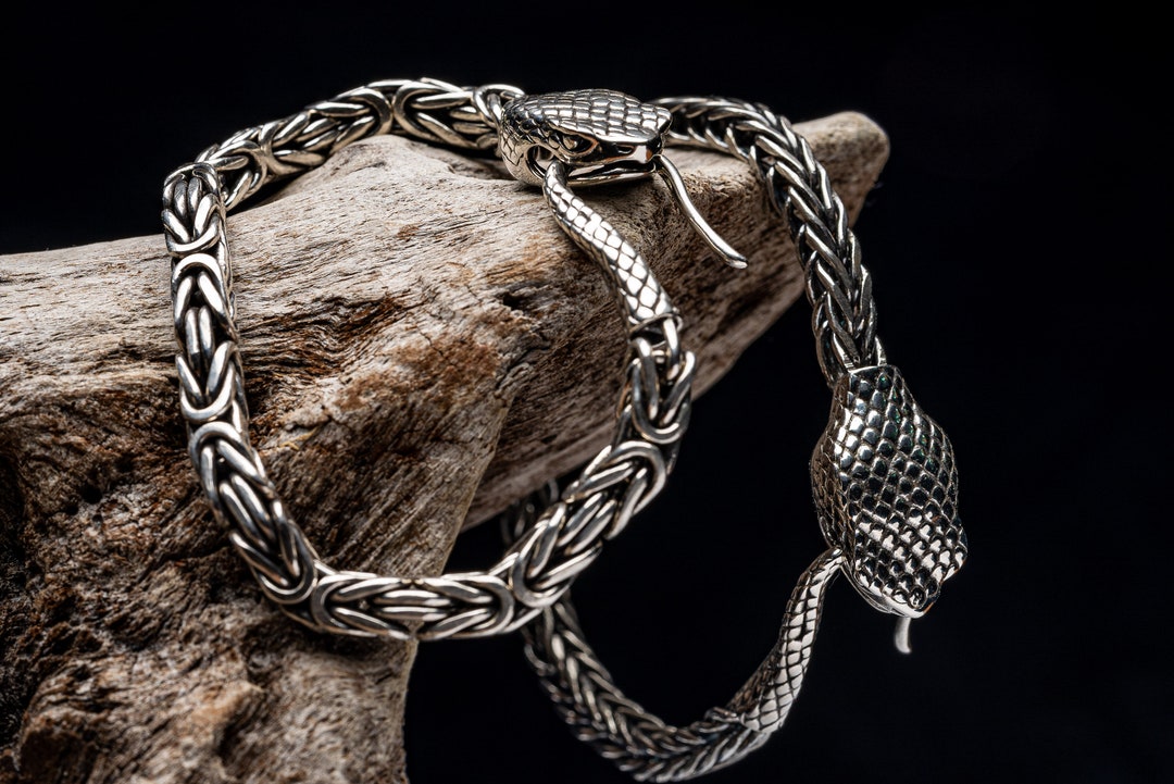 Snakelet Handmade Silver Snake Chain Bracelet - Etsy