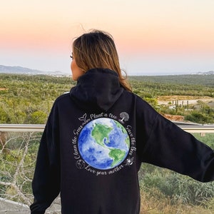 Earth Day Hoodie Sweatshirt Cozy Sweatshirt Gift for Her Watercolor ...