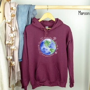Earth Day Hoodie Sweatshirt Cozy Sweatshirt Gift for Her Watercolor ...