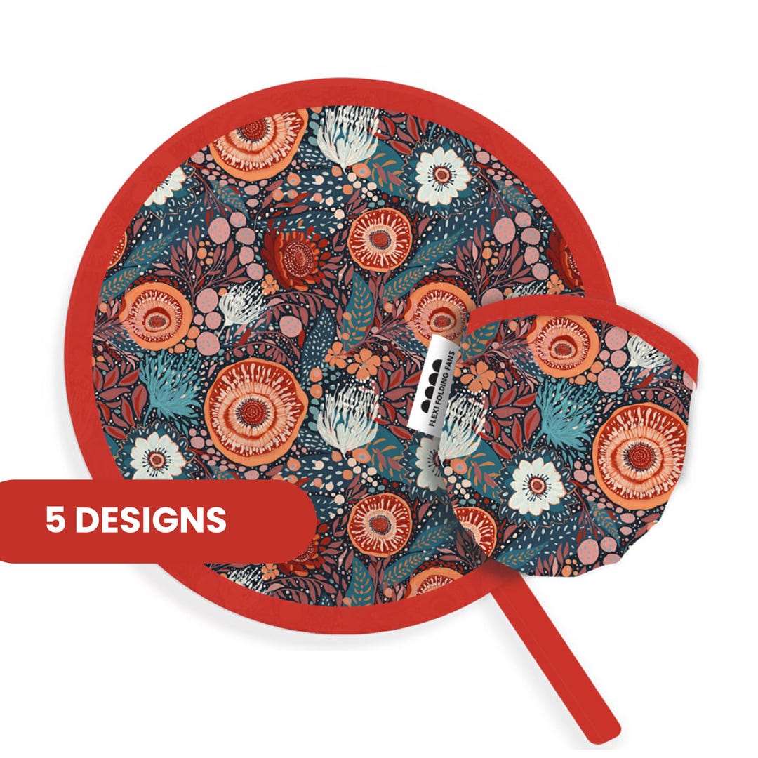 Australiana Range 01 - Folding Fans With Pouch New Designs - Etsy Australia