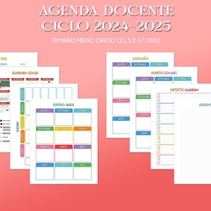 Agenda-Planner para maestros/docentes ciclo escolar 24-25. PDF ...