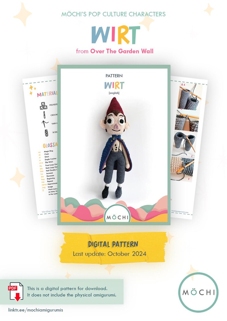 PDF Digital [ENG] Pattern: Wirt Over the Garden Wall | Pop Character ...