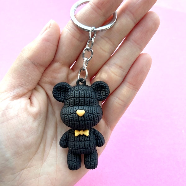 Teddy Bear Keychain - Etsy