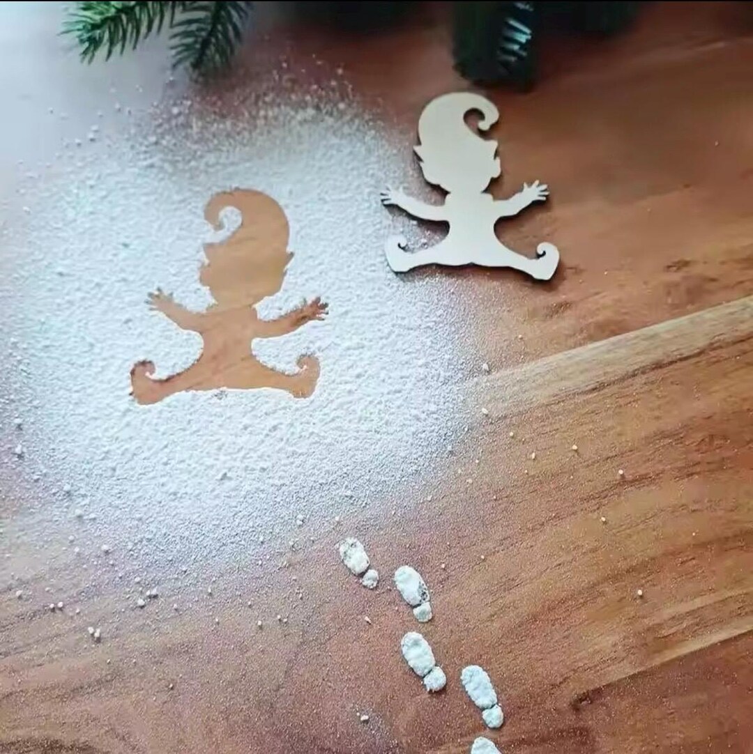 Elf and Elf Footprints Stencils - Etsy