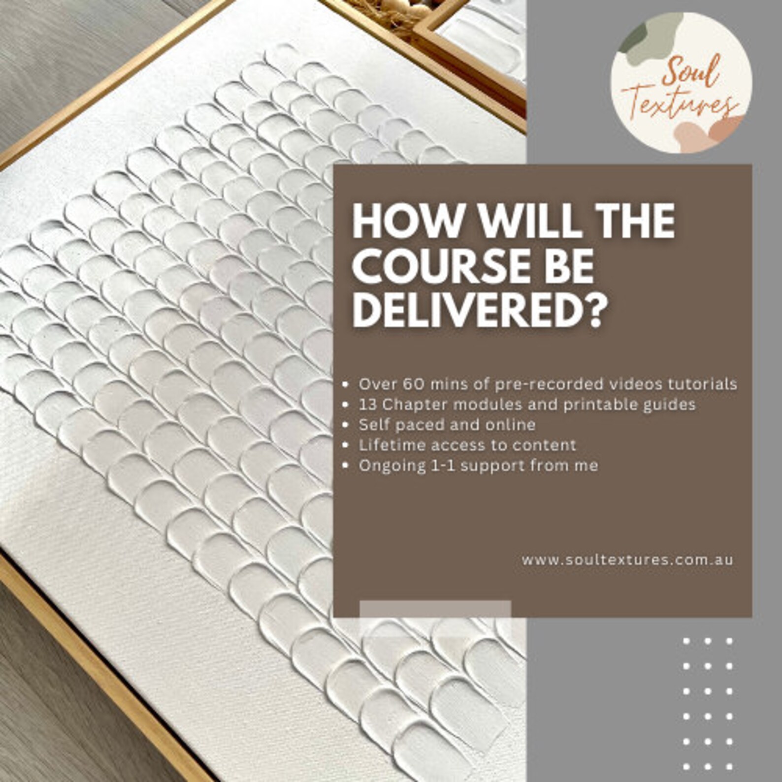 Textured Art Video Course, DIY Modern Boho Wall Art (digital Course) - Etsy