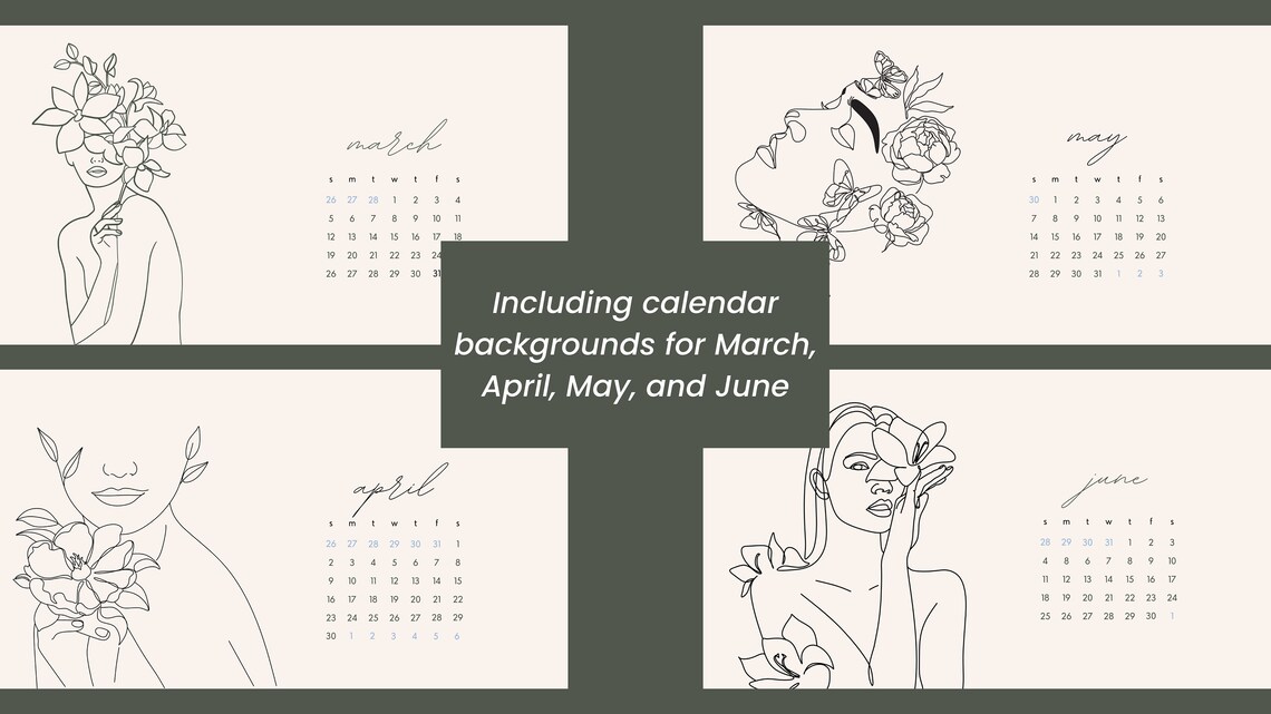 SPRING 2023 Desktop Wallpaper Background Bundle - Etsy
