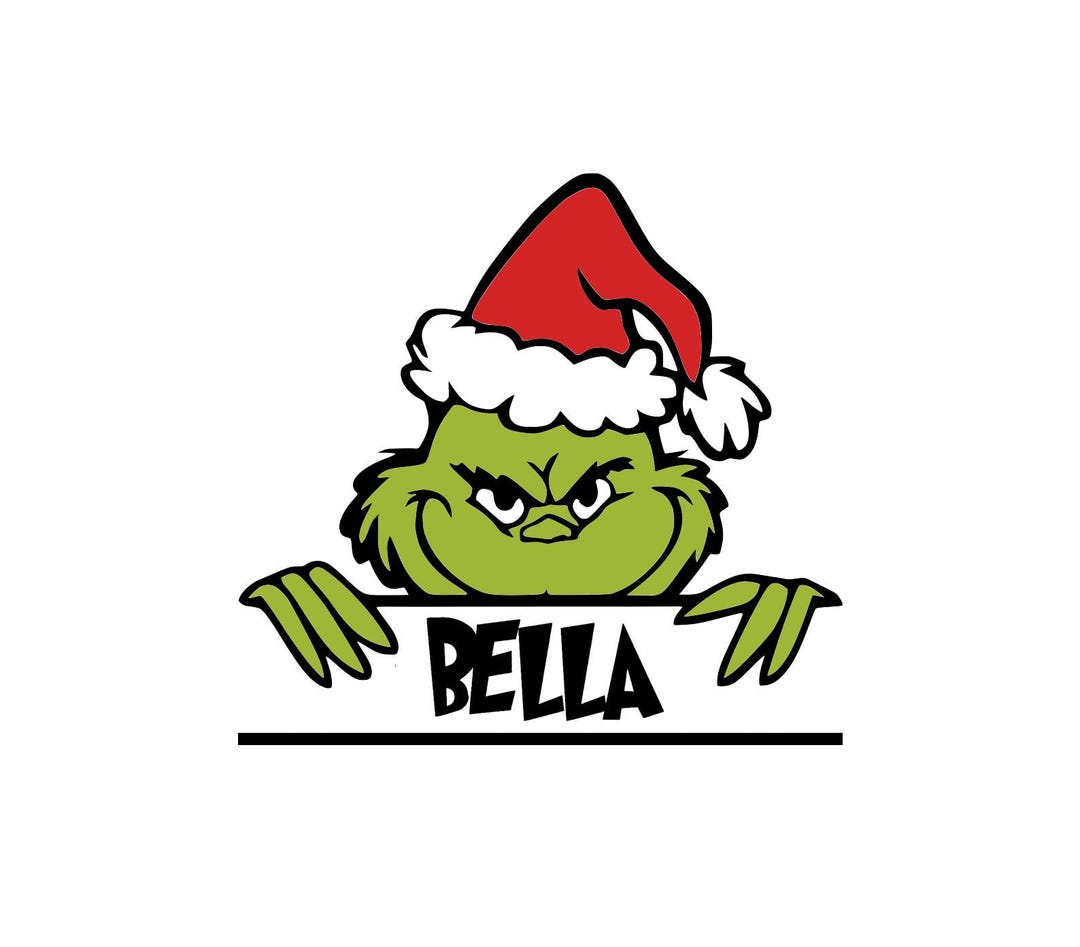 Grinch Monogram Frame Svg Png and Font - Etsy Australia