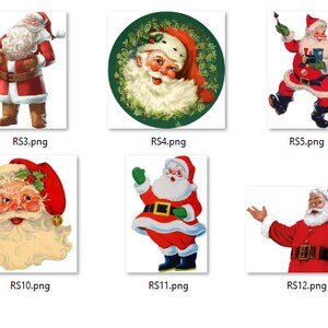 Vintage Santa Png, Retro Santa Claus Png, Santa Clipart Transparent ...