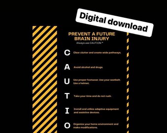 CAUTION™: Prevent A Future Brain Injury - Etsy