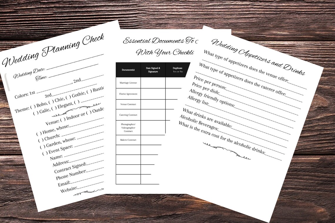 Wedding Planning Checklist, Basic Wedding Checklist, Wedding Checklist ...