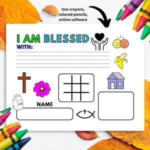 Activity Mat Blessings, Coloring Page, Dinner Mat, Kid's Activities, Sunday School, Homeschool ...