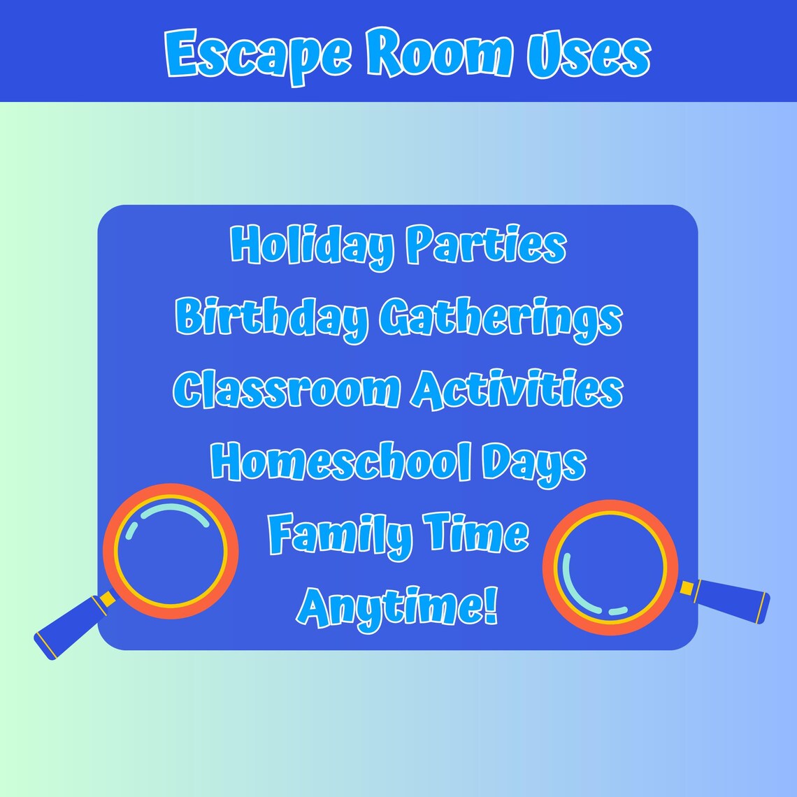 Printable Winter Wonderland Escape Room for Kids, Holiday Party Games ...