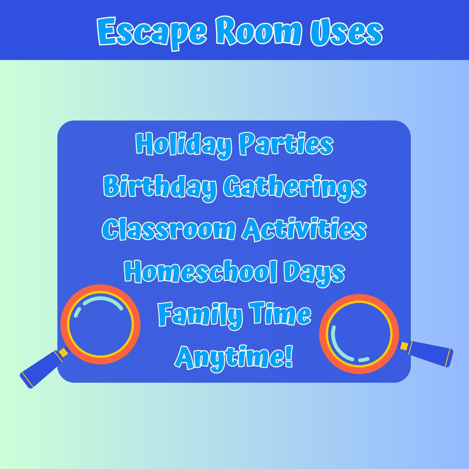 Printable Winter Wonderland Escape Room for Kids, Holiday Party Games ...