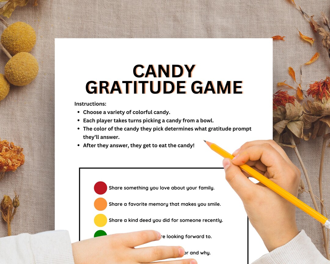 Candy Gratitude Thanksgiving Games Printable, Family Reunion Games ...