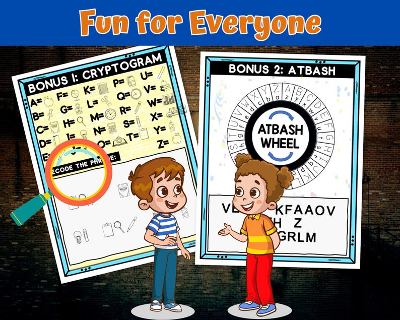 Printable Escape Room for Kids, Spy Trivia Theme Team Building, Sunday ...