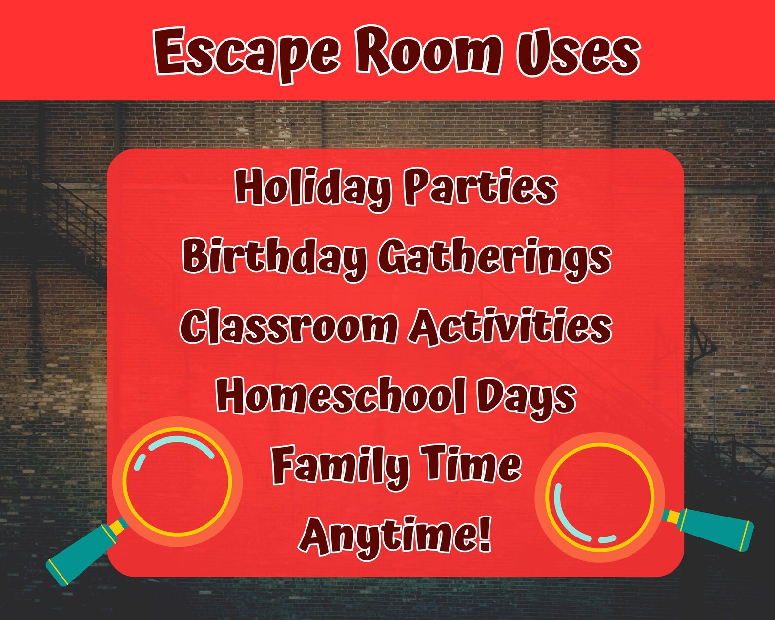 Printable Christmas Escape Room for Kids, Holiday Party Games, Kids ...