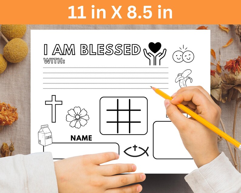 Activity Mat Blessings, Coloring Page, Dinner Mat, Kid's Activities ...