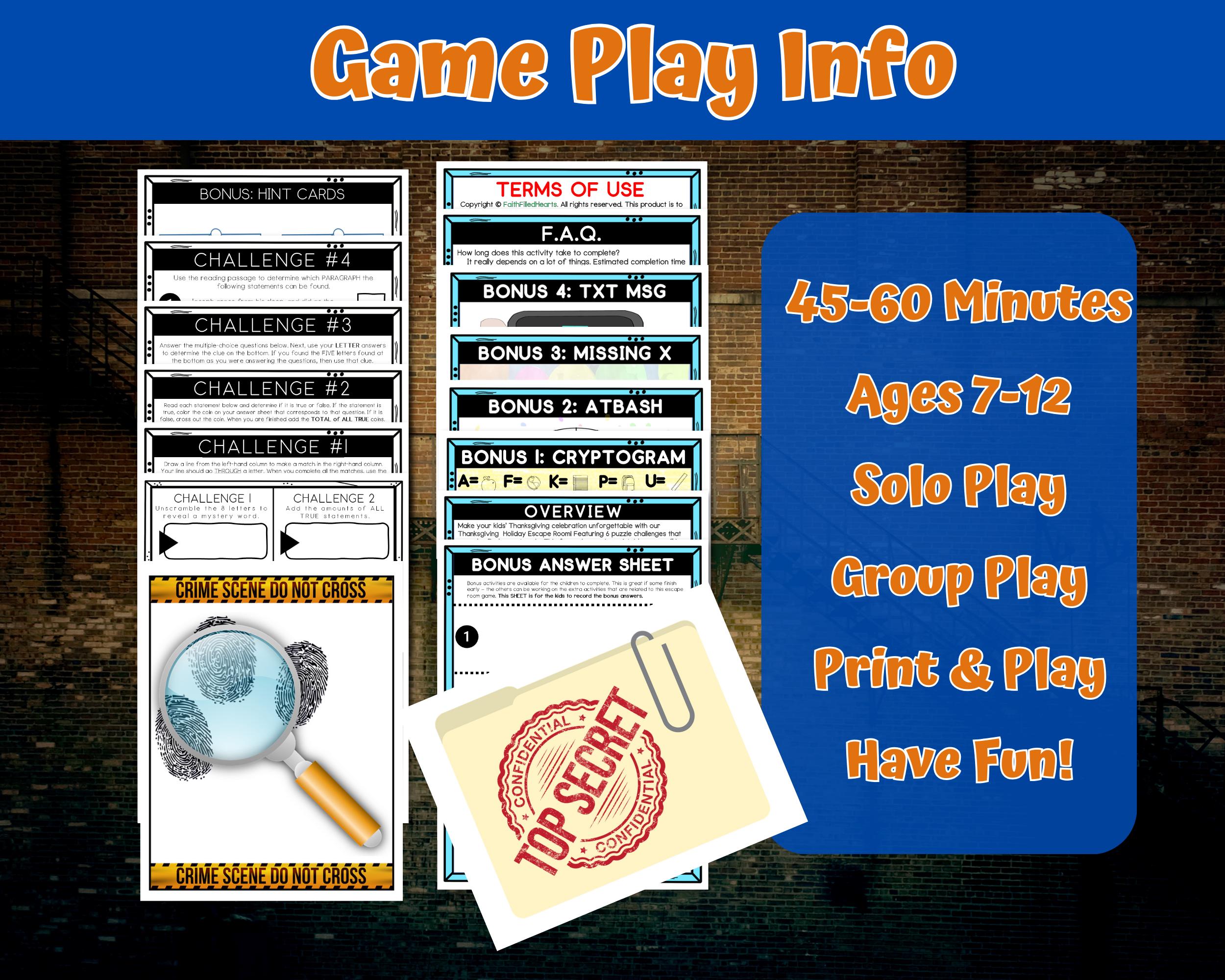 Escape Room for Kids, Spy Trivia Team Building, Sunday School Party ...