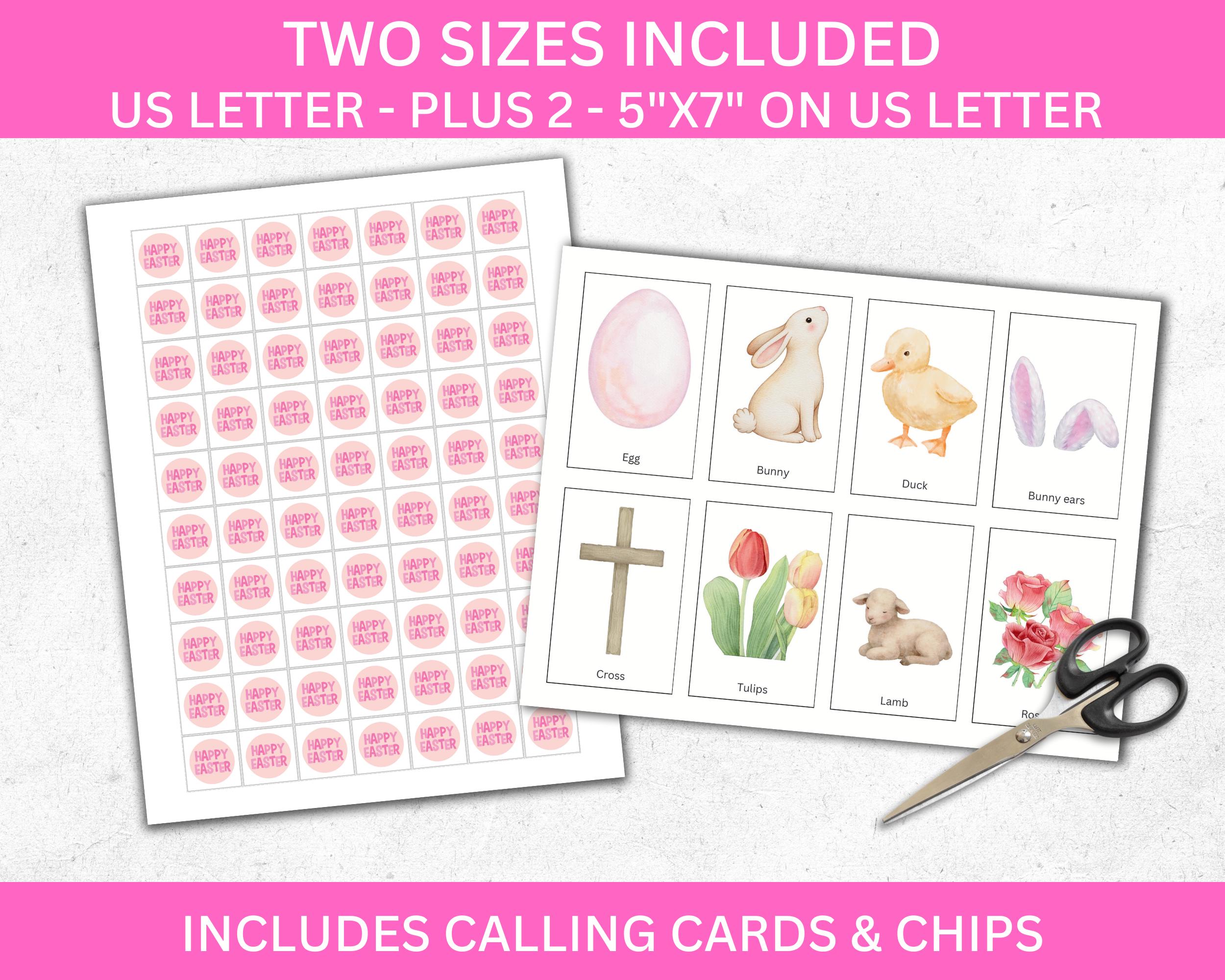 Easter Bingo Cards for Kids, Resurrection Easter Party Game, Sunday ...