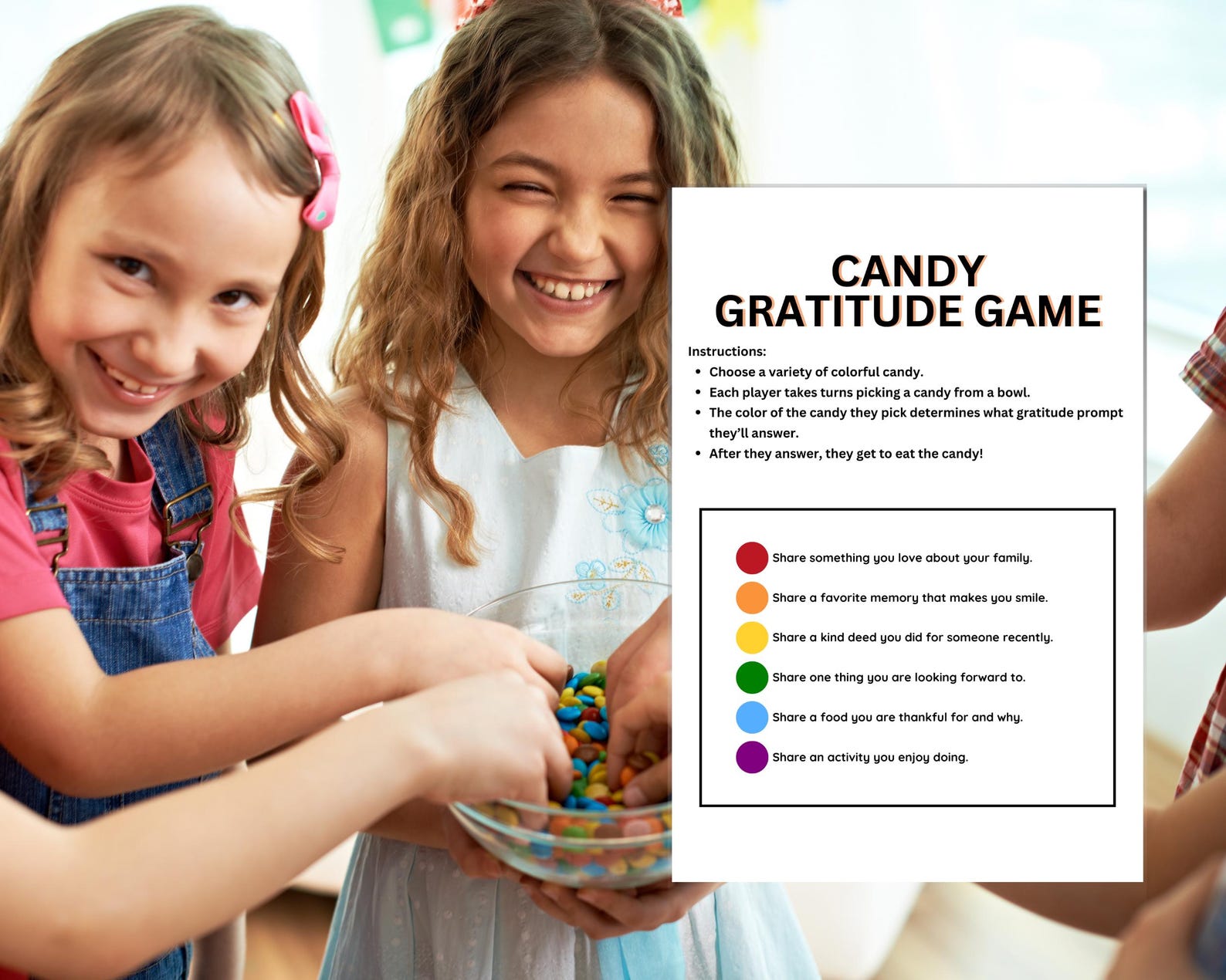 Candy Gratitude Thanksgiving Games Printable, Family Reunion Games ...