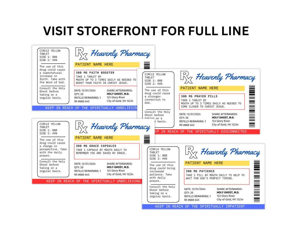 Editable RX Prescription Label, Canva Template, Pill Bottle Label, RX ...