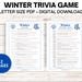 Winter Trivia Game, Christmas Game, Ice Breaker Games, Family Game ...