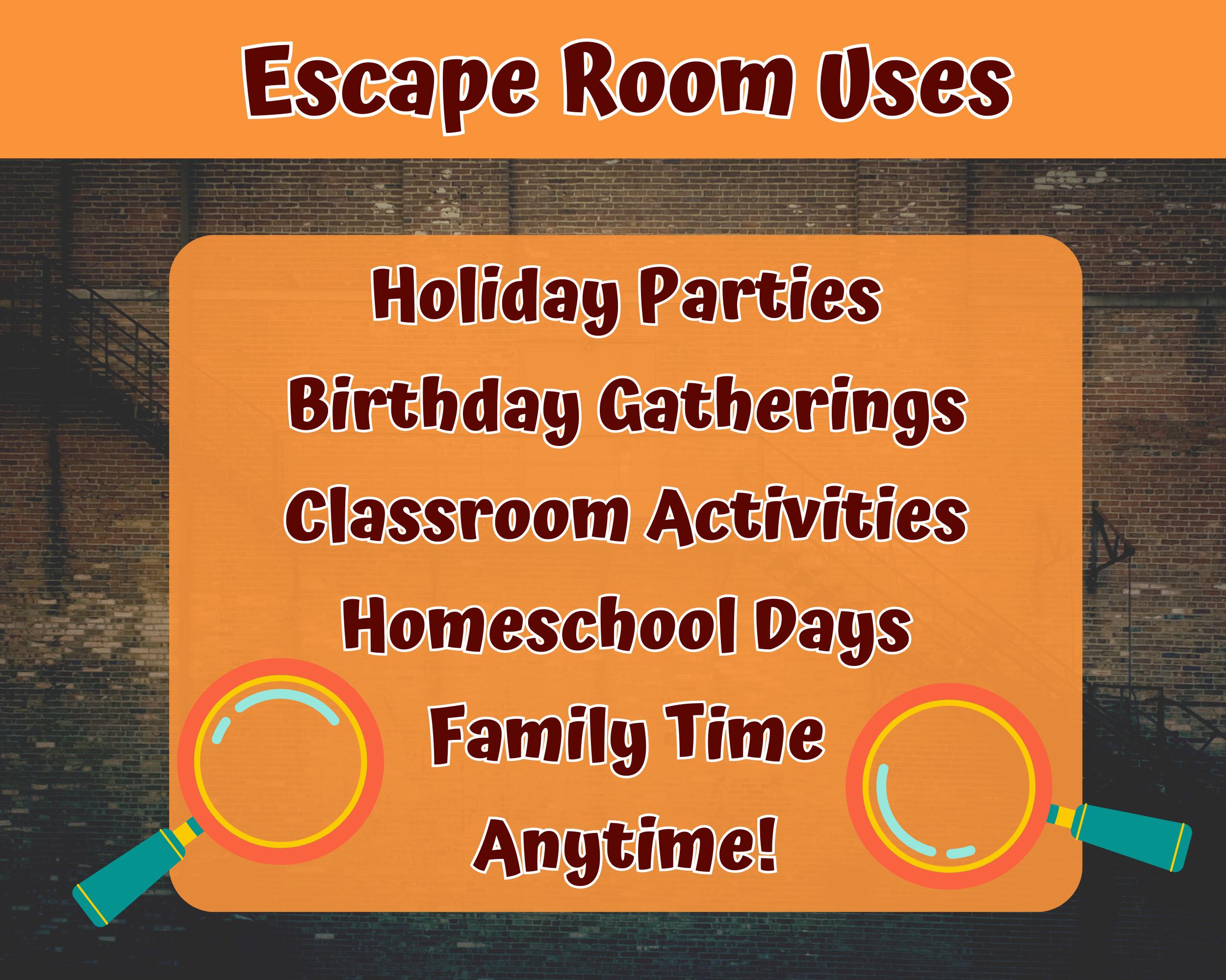 Printable Thanksgiving Escape Room for Kids, Holiday Party Games, Kids ...
