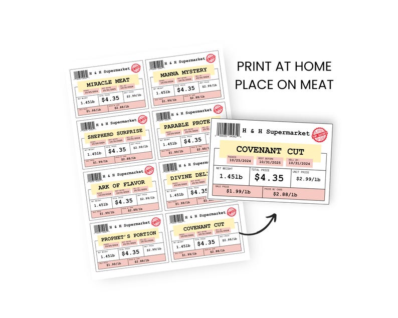 Halloween Meat Labels, Food Mystery Meat, Fun Product Printable, Party ...