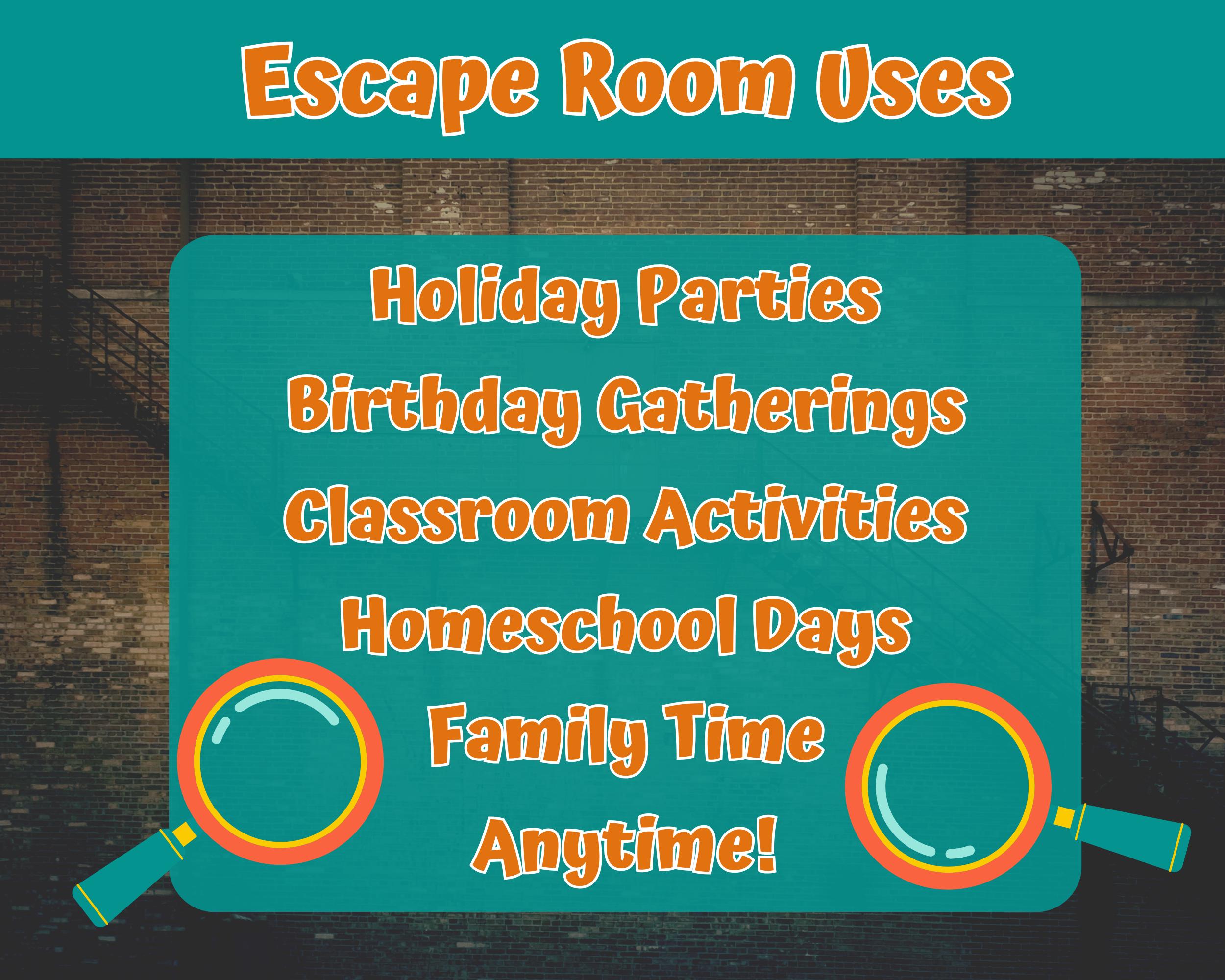 Printable Christmas Escape Room for Kids, Holiday Party Games, Kids ...