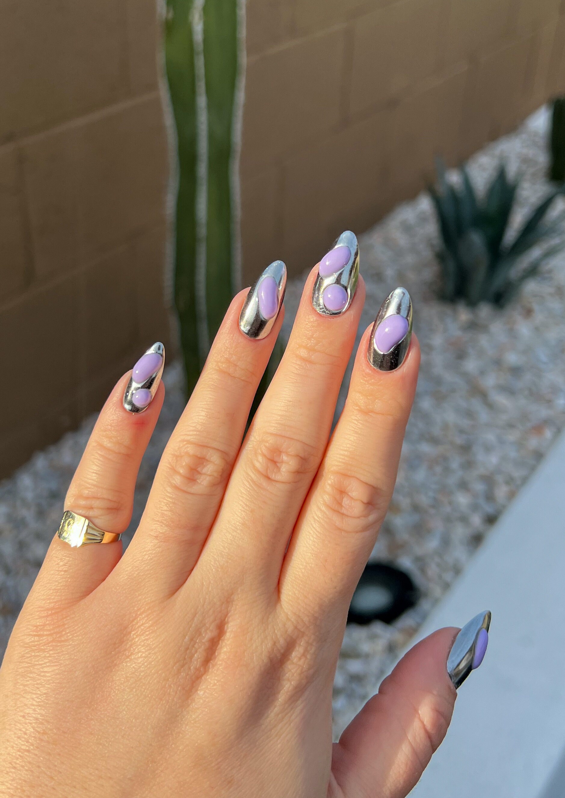 PURPLE BLOB Press on Nails Apres Gel X Press on Nails 3D - Etsy