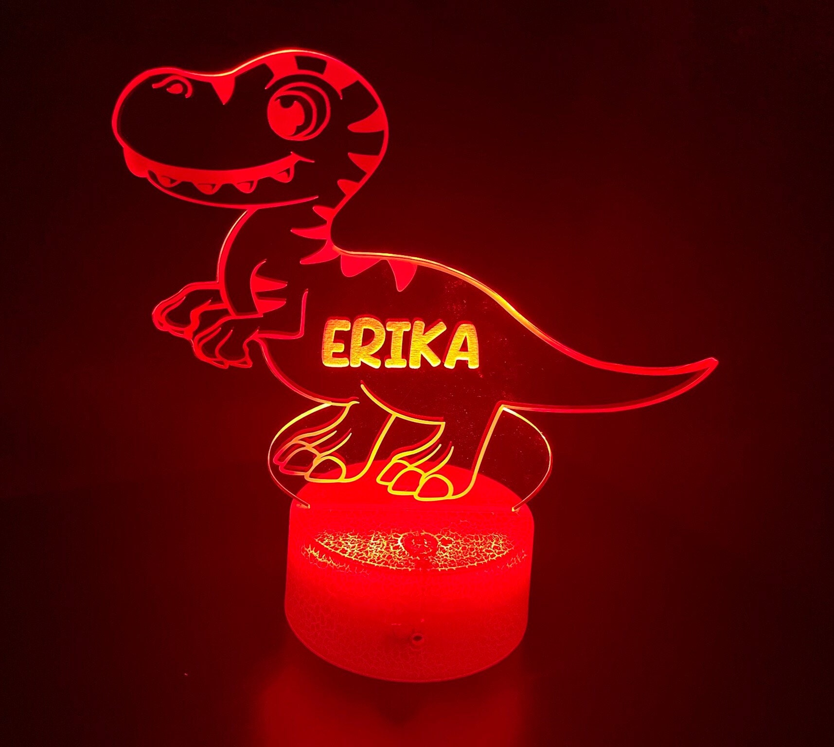 Kids Personalized Dinosaur Night Light Boys or Girls Birthday - Etsy