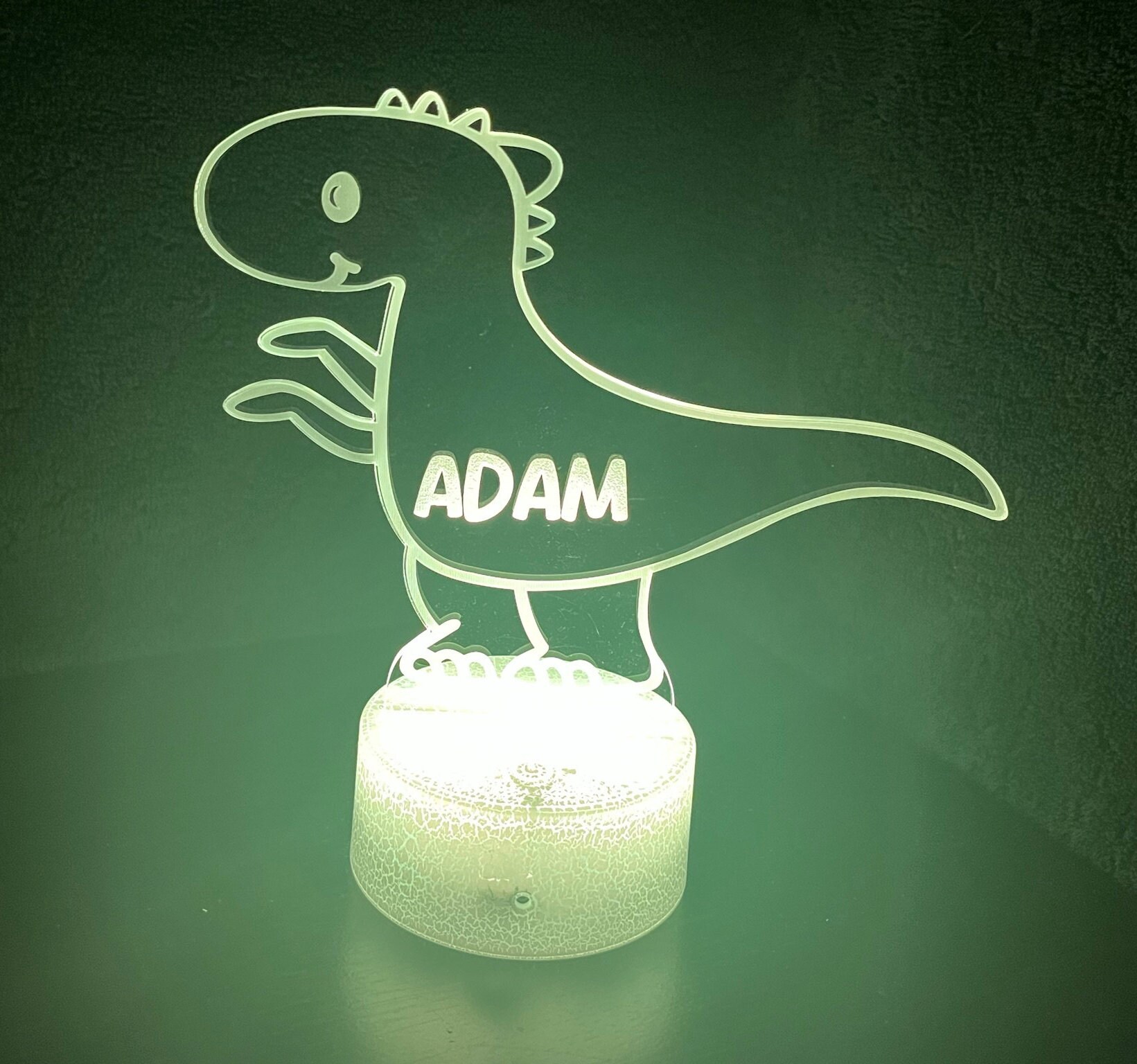 Kids Personalized Dinosaur Night Light Boys or Girls Birthday - Etsy