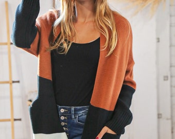 Rust Color Cardigan - Etsy