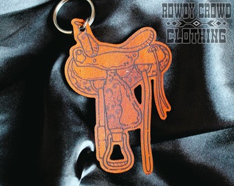 Western Saddle Keychain - Etsy