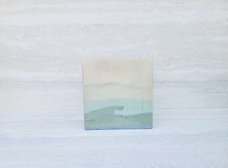 4.5" Neutral Square Concrete Planter - Etsy