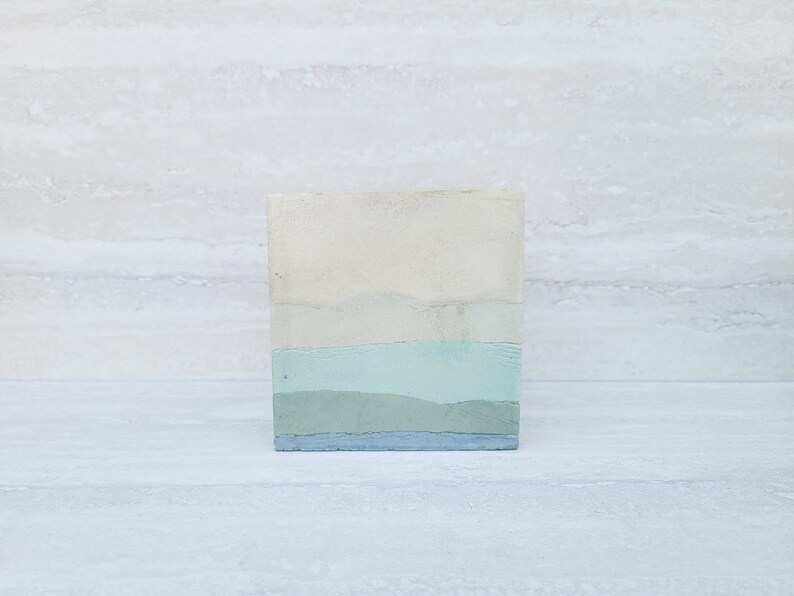 4.5" Neutral Square Concrete Planter - Etsy