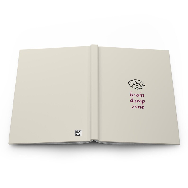 Funny Brainstorming Notebook, 'brain Dump Zone' Matte Hardcover Journal ...