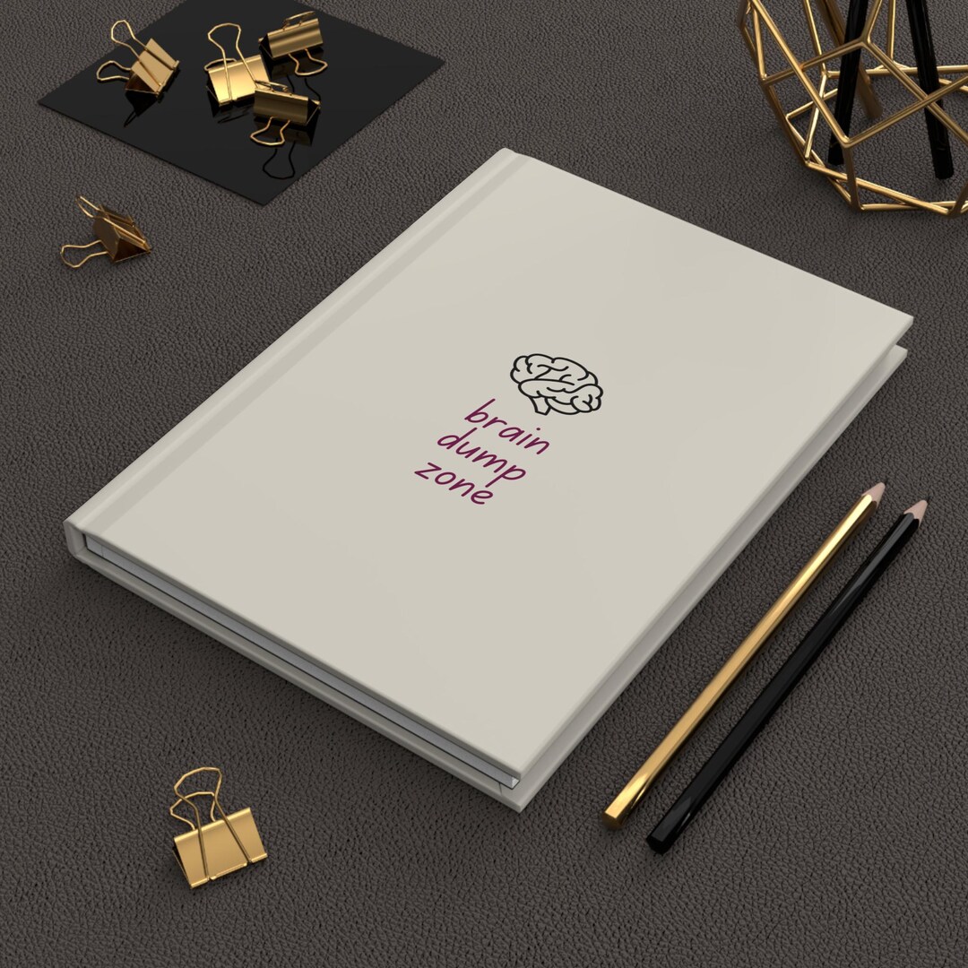 Funny Brainstorming Notebook, 'brain Dump Zone' Matte Hardcover Journal ...