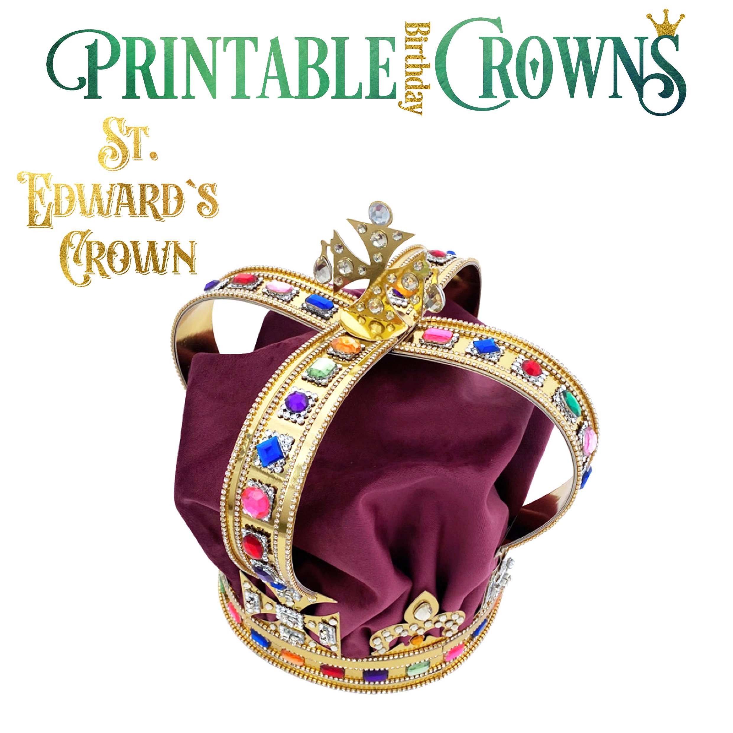 St Edwards Crown Template | PRINTABLE | 3D Crown | Replica Crown ...