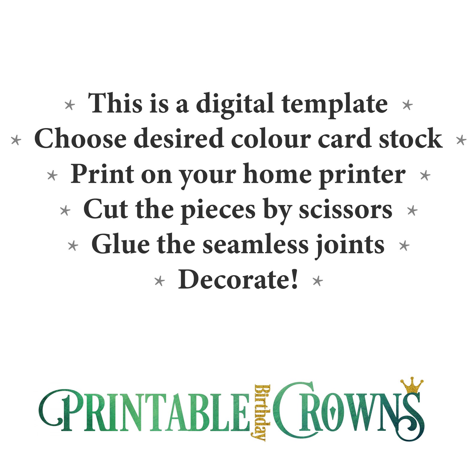 Printable Crown Template Party Hat Template Paper Crown for Home ...