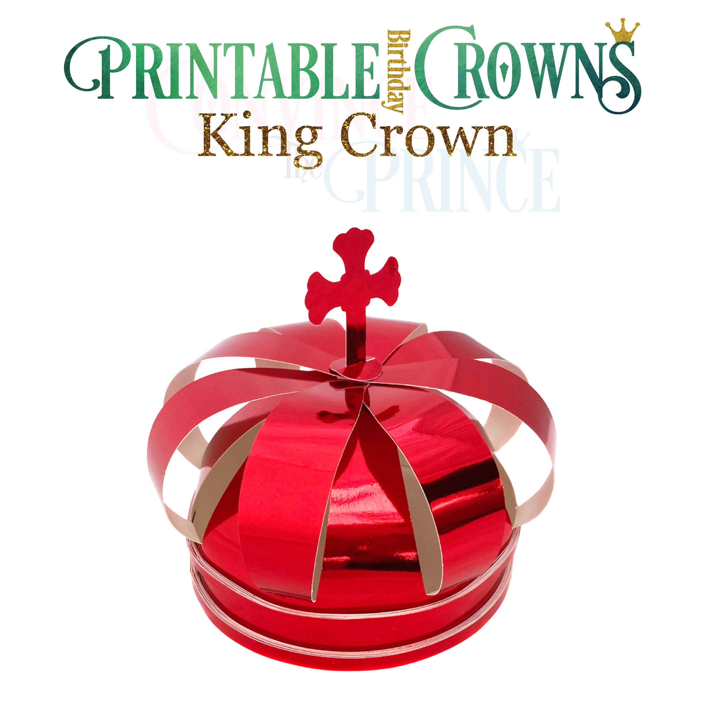 3D Crown Printable Template | King Crown Party Hat Template | Paper ...
