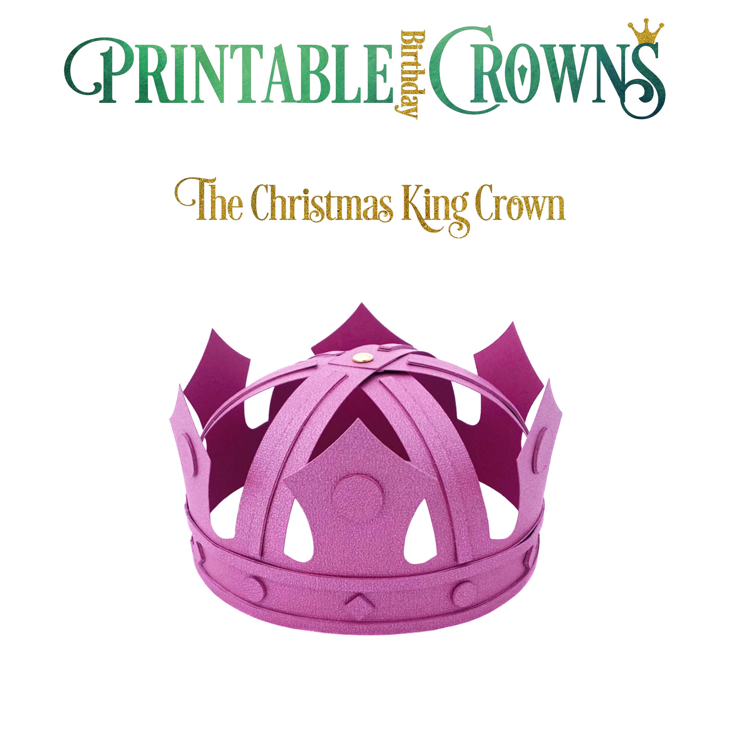 3D Printable Crown Template | Party Hat Template | Paper Crown | for ...