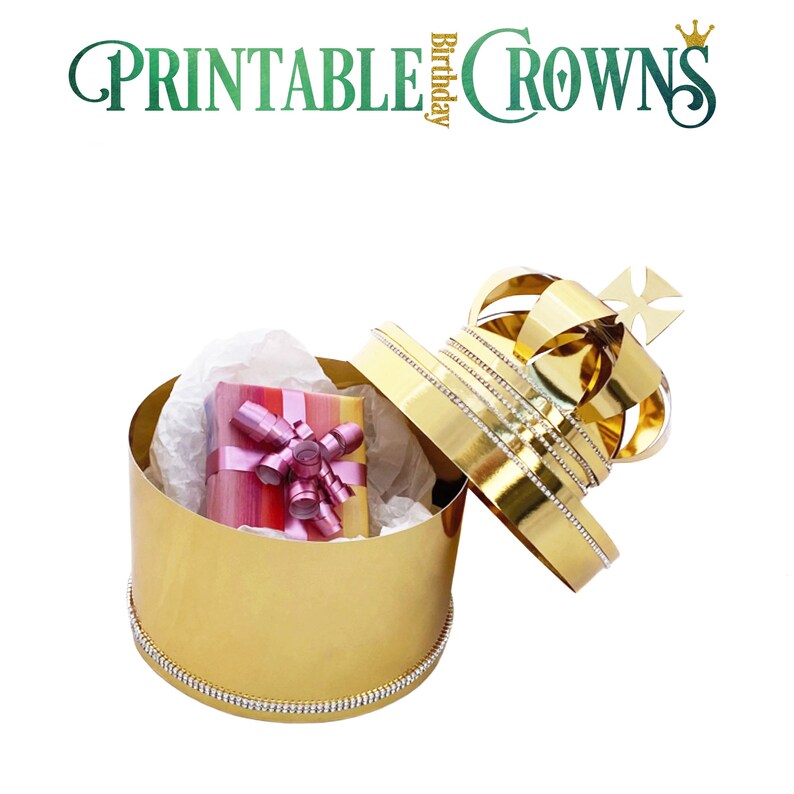 3D Crown Box Template PRINTABLE Wrapping for Gifts Accessory for the ...