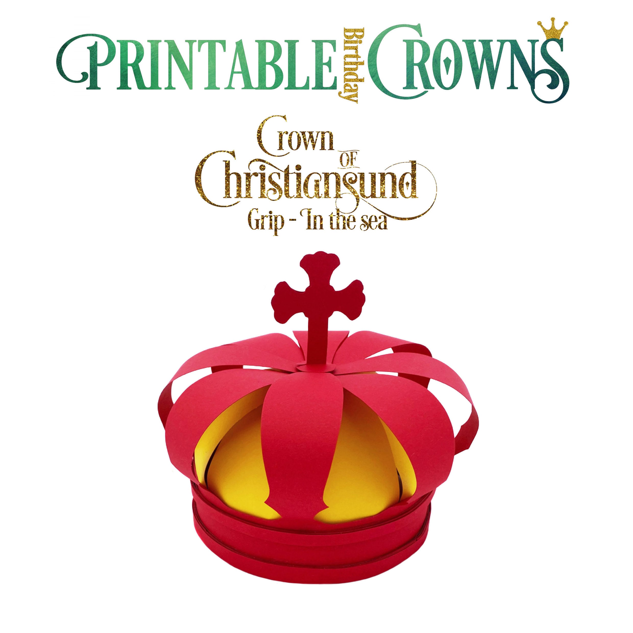 3D Christiansund Crown Template – Printable Paper Crown, Viking Nordic ...