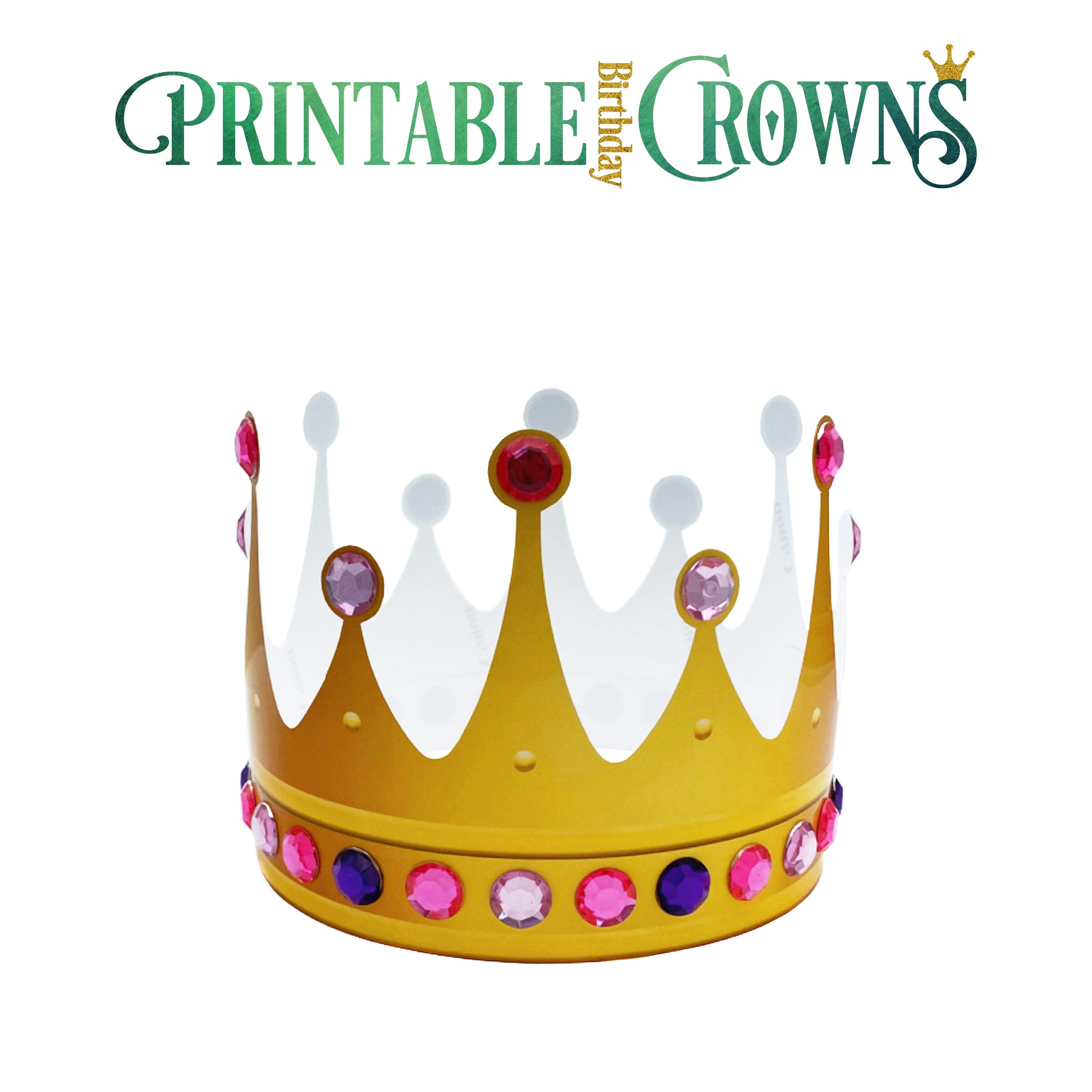 Printable Crown Golden Bullet Crown Paper Crown for Home Printing for ...