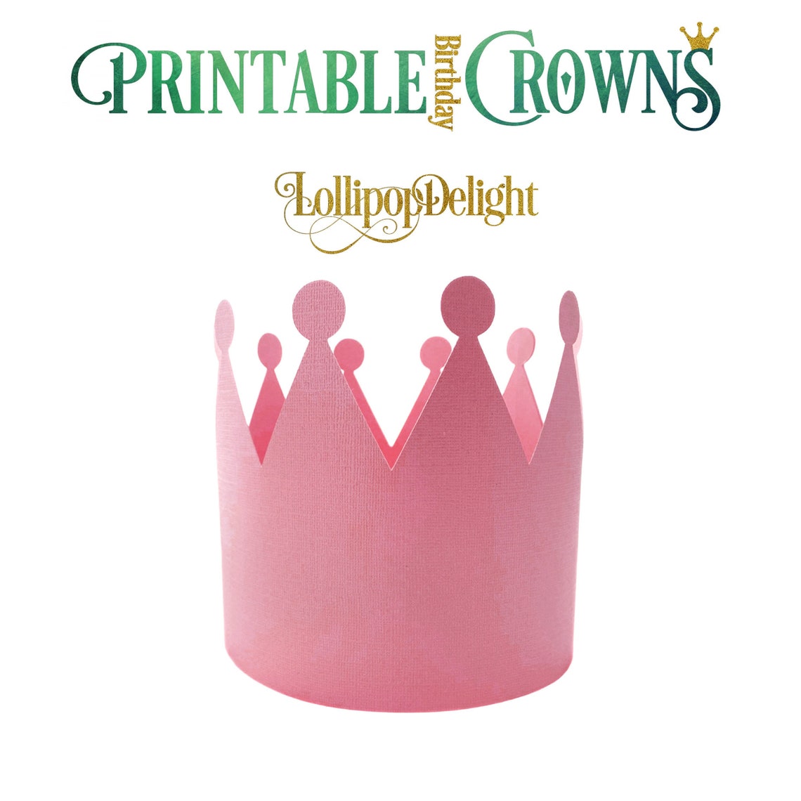 Lollipop Delight Crown Template – Printable Birthday Crown, Paper Crown ...