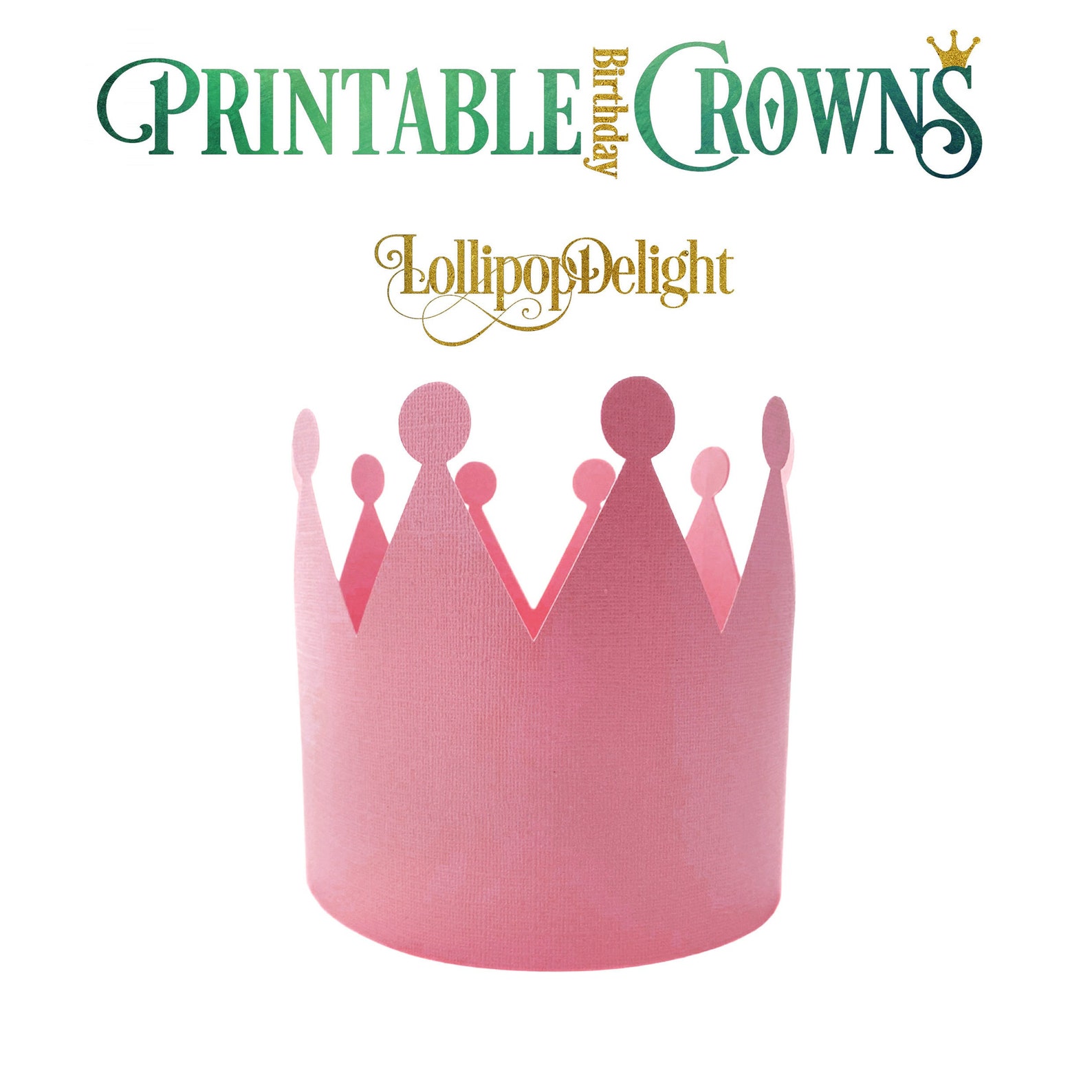 Lollipop Delight Crown Template – Printable Birthday Crown, Paper Crown ...